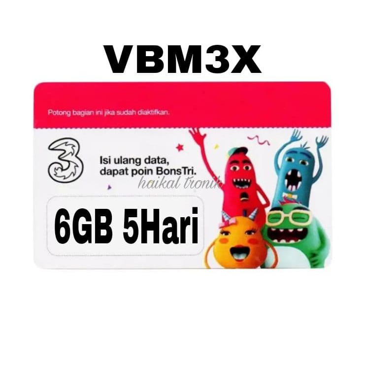 Jual Voucher kuota data TRI 6GB 5 Hari | Shopee Indonesia