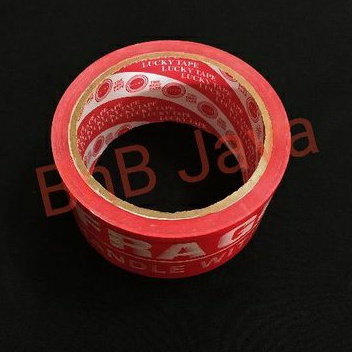 Jual Lakban Isolasi FRAGILE - Warna Merah 72 Yard Per Pcs | Shopee ...