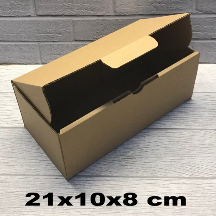 Jual 5 PCS BOX COKLAT KARDUS CORRUGATED UKURAN 21X10X8 CM | Shopee ...