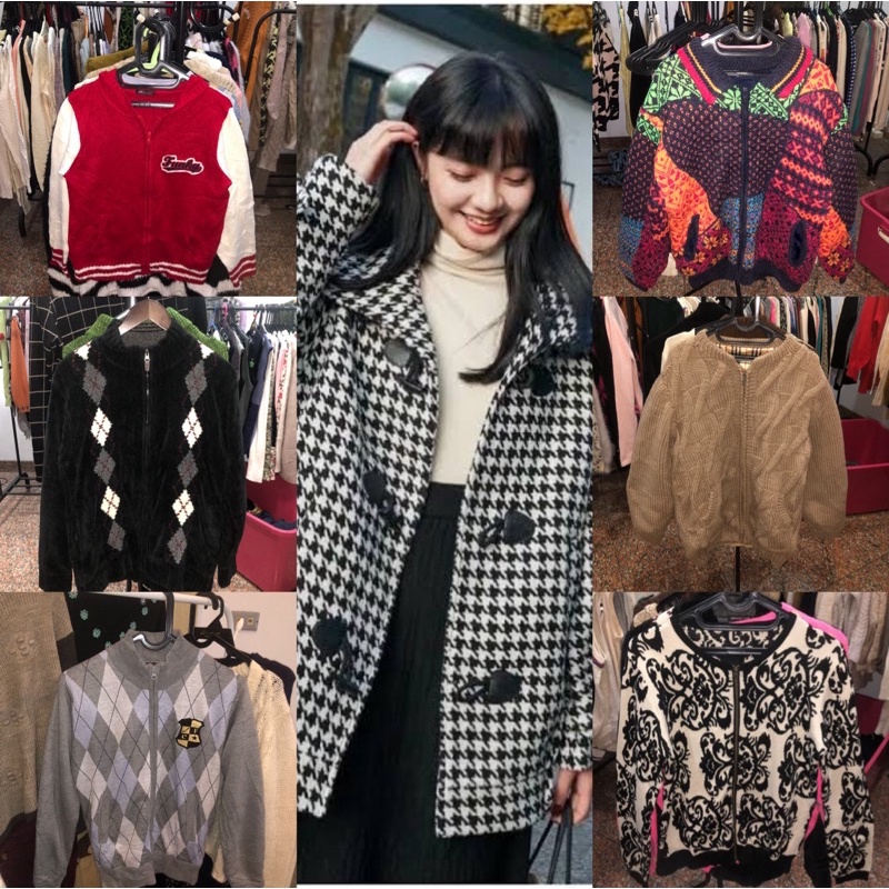 Jual Model jaket CROP, RAJUT, MOTIF | Shopee Indonesia