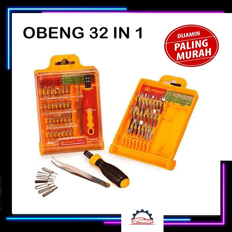 Jual Obeng 32 in 1 Reparasi Hp Jam Multifungsi Pinset Handphone Laptop ...