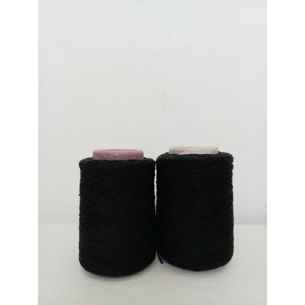 Jual Benang Cotton Spaghetti Cone - Hitam (1kg) | Shopee Indonesia