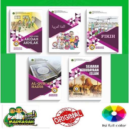 Jual Buku MI Kelas 4 (Akidah Akhlak, Al Quran Hadist, Bahasa Arab, Fikih, SKI) KMA 183 Kemenag ...