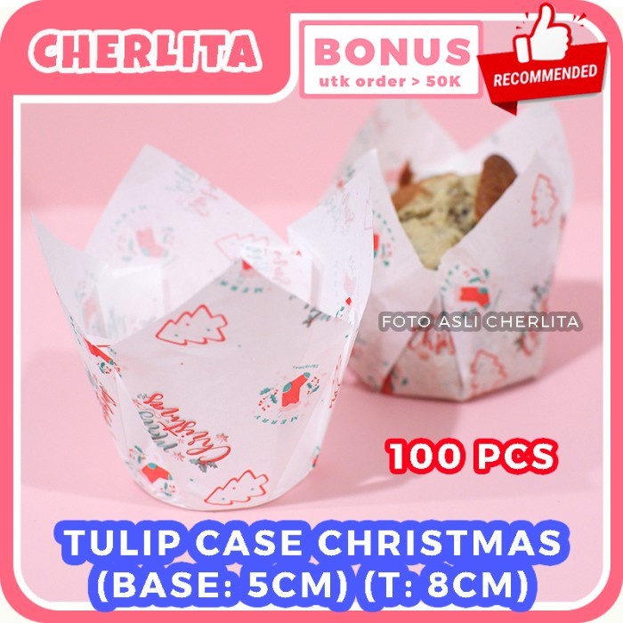 Jual Tulip Cake Case Christmas Kertas Kue Model Bunga Mekar Paper Cup ...