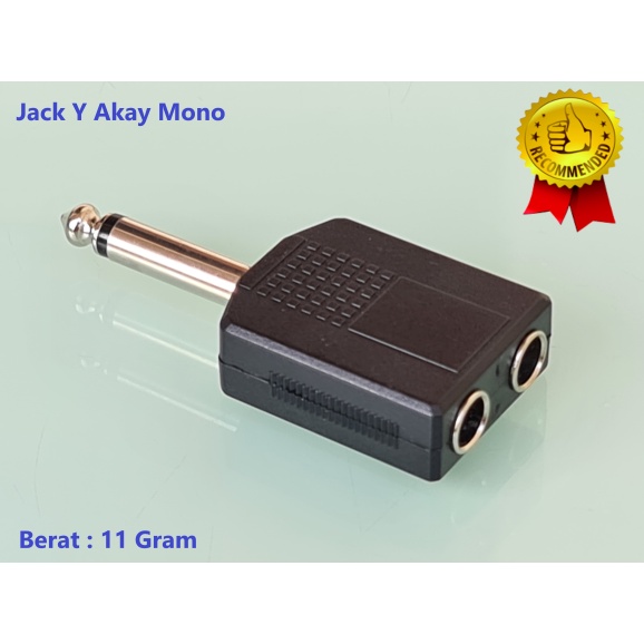 Jual Jack Audio Besar 6.3 mm Splitter Spliter Split Mono | Shopee Indonesia