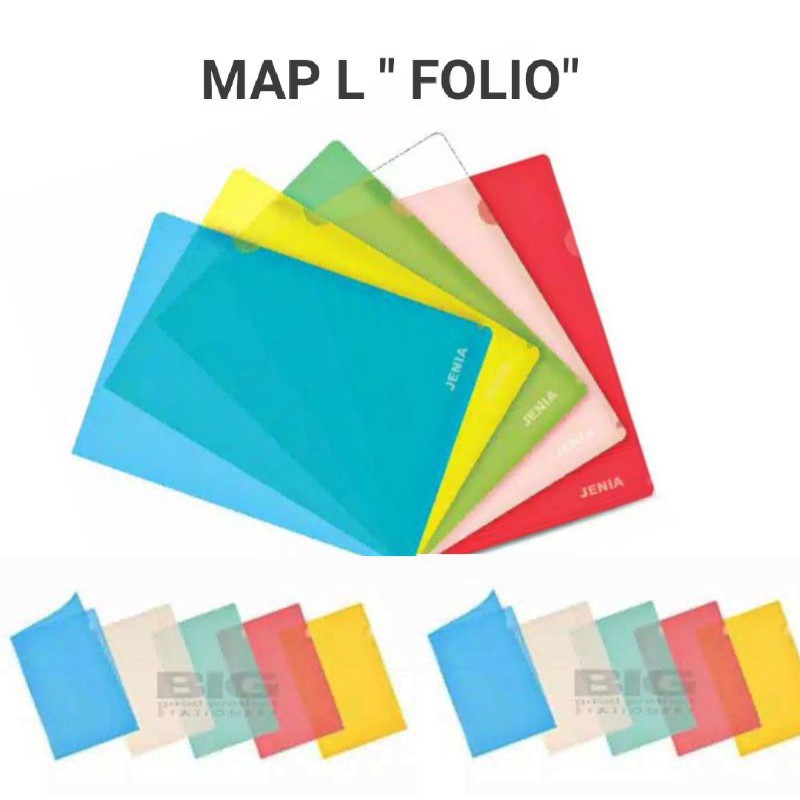 Jual MAP L F4 TRANSPARAN / MAP PLASTIK/ DOCUMENT FOLIO 23 cm x 34 cm ...