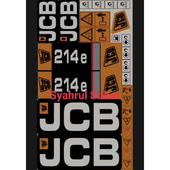 Jual Stiker Backhoe Loader JCB 214e Stiker Alat Berat | Shopee Indonesia