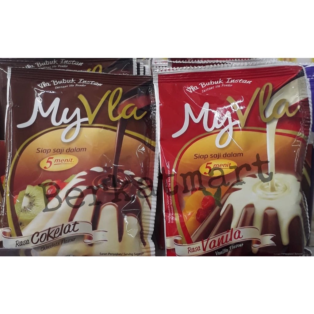 Jual MyVla Nutrijell My Vla Nutrijel fla bubuk instant Coklat Vanila ...