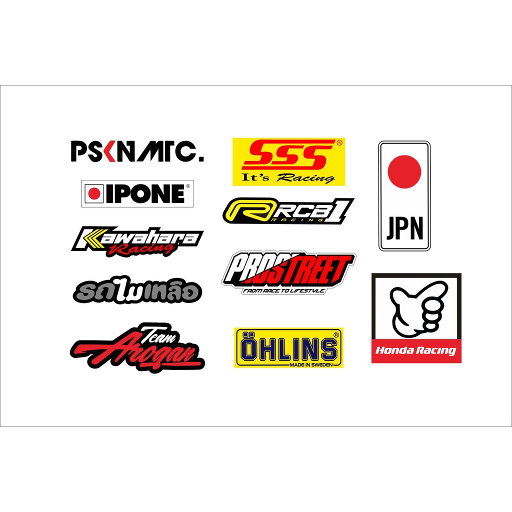 Jual HARGA SATUAN STIKER SPONSOR RACING MOTO | Shopee Indonesia