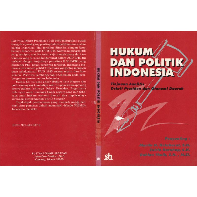 Jual HUKUM DAN POLITIK INDONESIA TINJAUAN ANALITIS DEKRIT PRESIDEN DAN OTONOMI DAERAH | Shopee ...