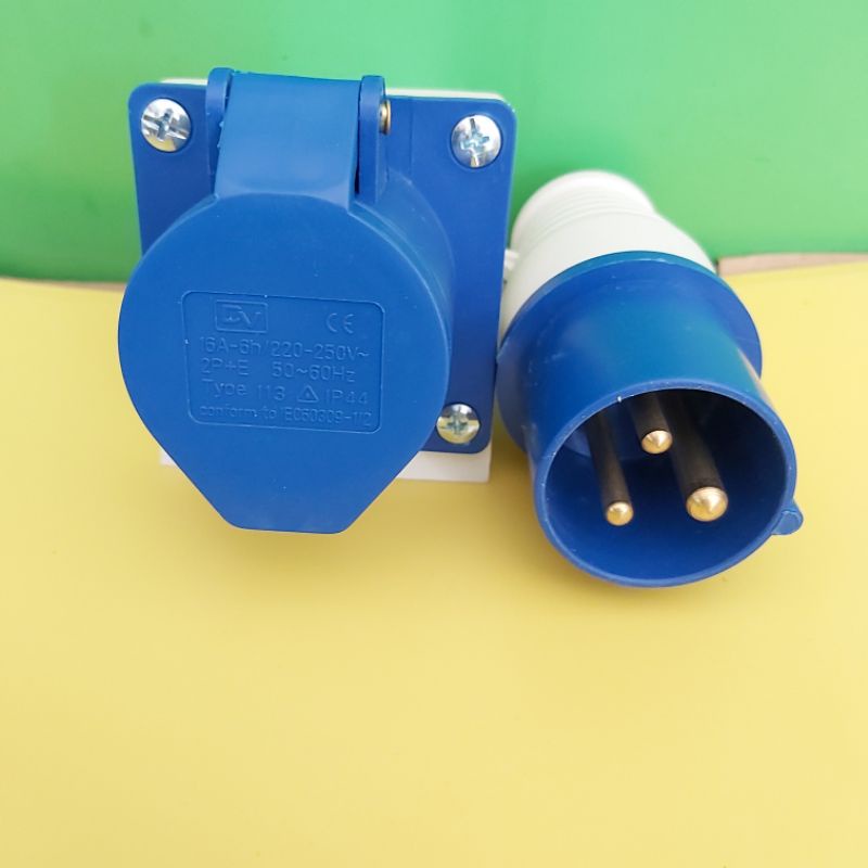 Jual Socket Plug 16A / 3 pin / 4 pin / 5 pin / Mounting 16A socket dan ...