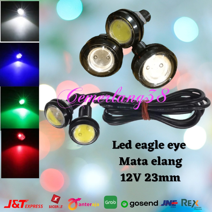 Jual Lampu LED Mata Elang Eagle Eye 12V 23mm Variasi Aksesoris Motor Mobil | Shopee Indonesia