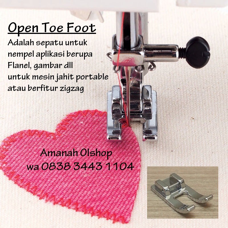 Jual SEPATU JAHIT PASANG APLIKASI FLANEL DLL UNTUK MESIN JAHIT PORTABLE ...