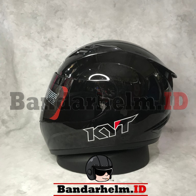 Jual Helm Full Face KYT R10 Solid Black Glossy | Shopee Indonesia