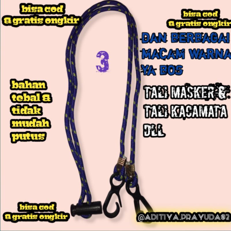 Jual tali masker /STRAP masker ||kalungan masker Korea|| murah// tali ...