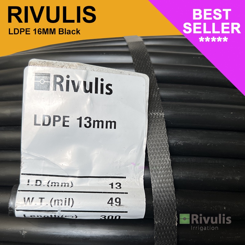 Jual Selang PE 16mm Rivulis Hitam Eceran panjang 40m | Shopee Indonesia