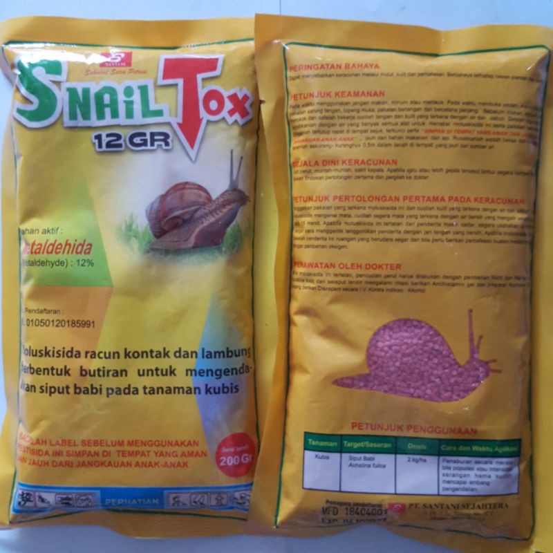 Jual Snail Tox Metaldehida 12% Insektisida Pembasmi Hama Siput Pada ...