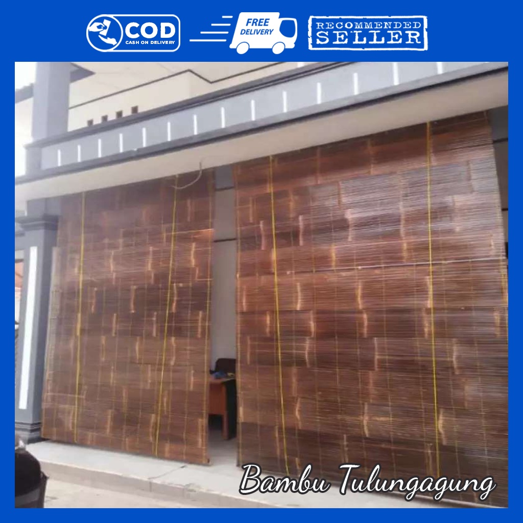 Jual Tirai Bambu Motif 1.5 x 2m Minimalis / Krey Bambu Gulung | Shopee Indonesia
