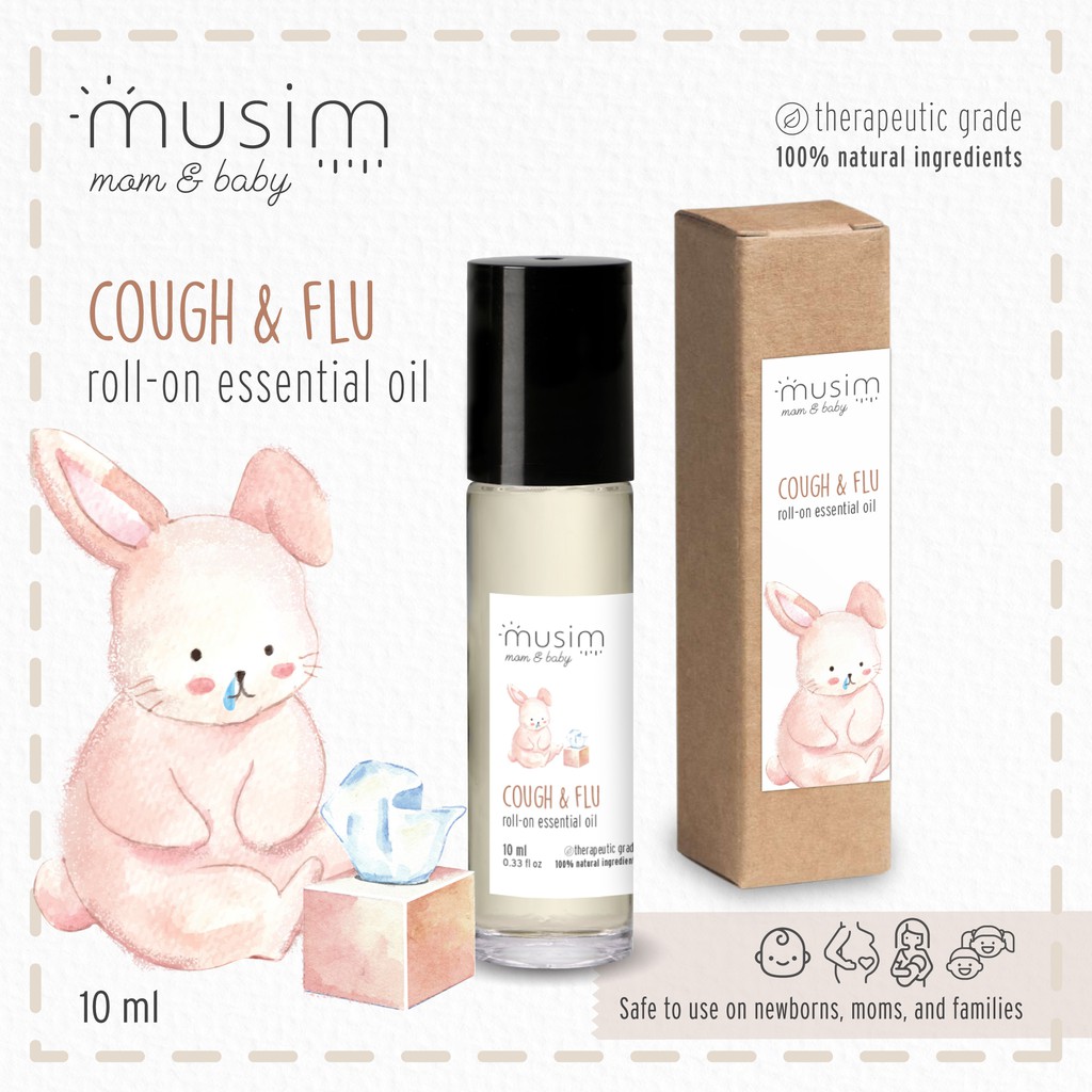 Jual Baby Roll-On Essential Oil Cough & Flu Untuk Batuk Pilek 10ml - MUSIM | Shopee Indonesia