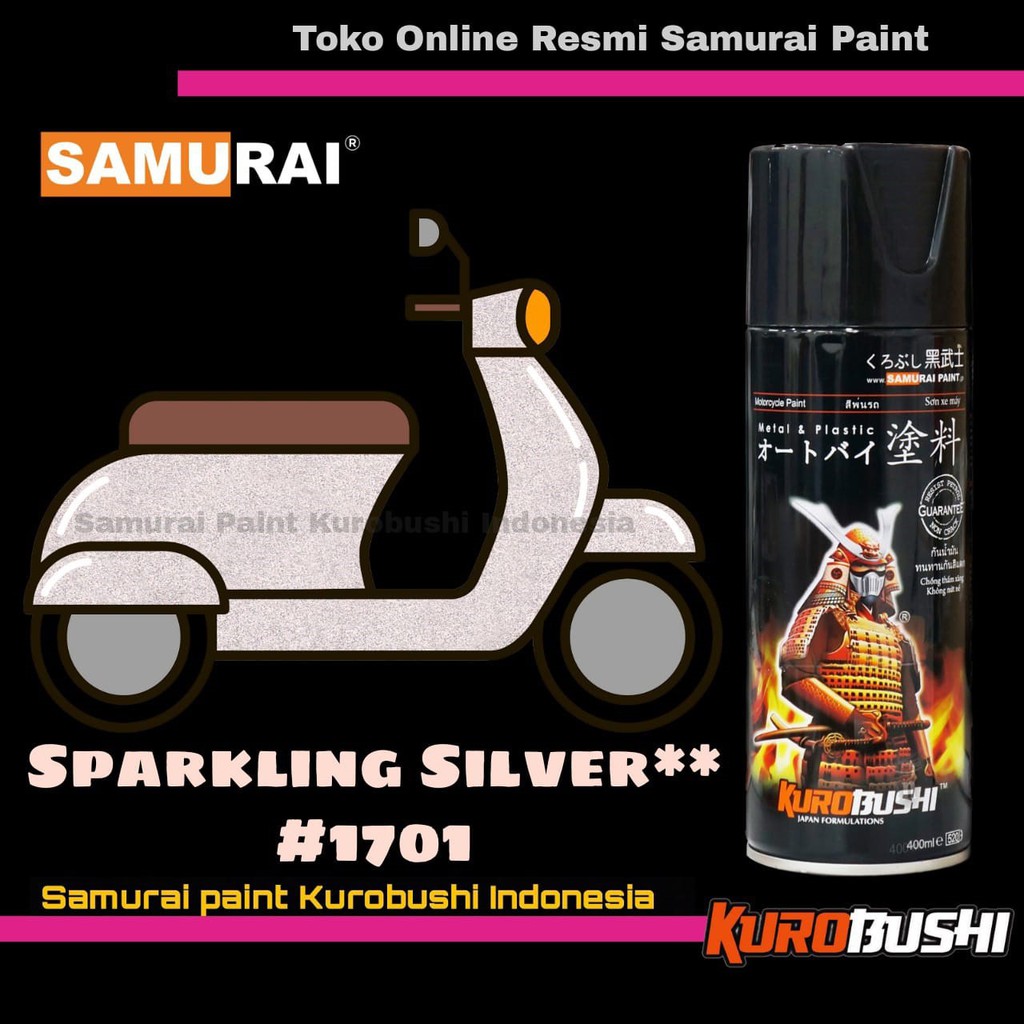 Jual Samurai Paint METALLIC SPARKLING SILVER 1701 Warna Silver Metalik ...