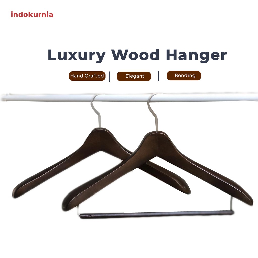 Jual Hanger Kayu Bending Kualitas Luxury | Shopee Indonesia
