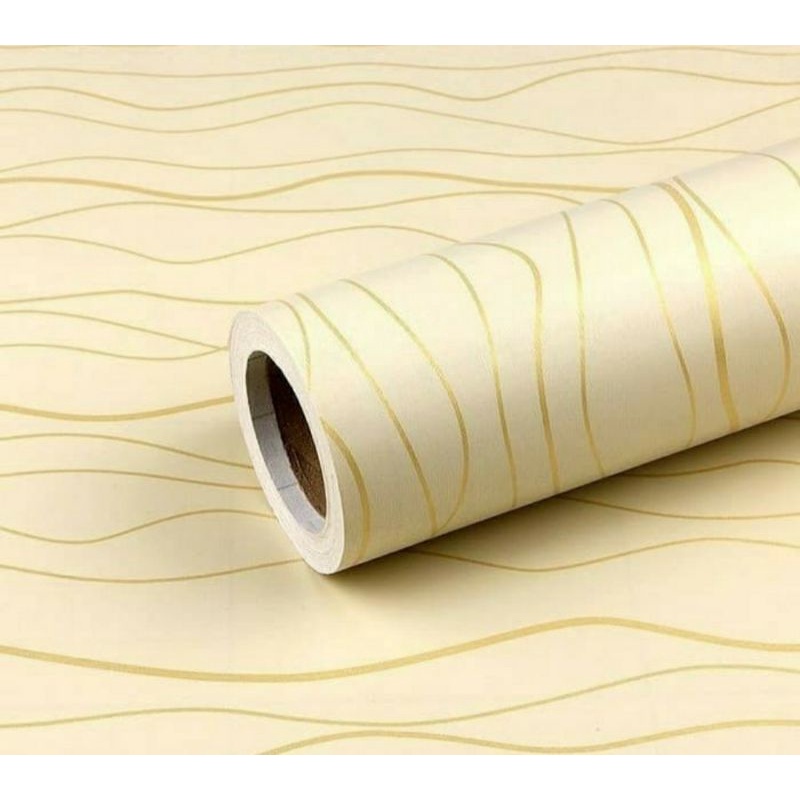 Jual Salur minimalis kuning 45 cm x 10 mtr ~ Wallpaper sticker dinding | Shopee Indonesia