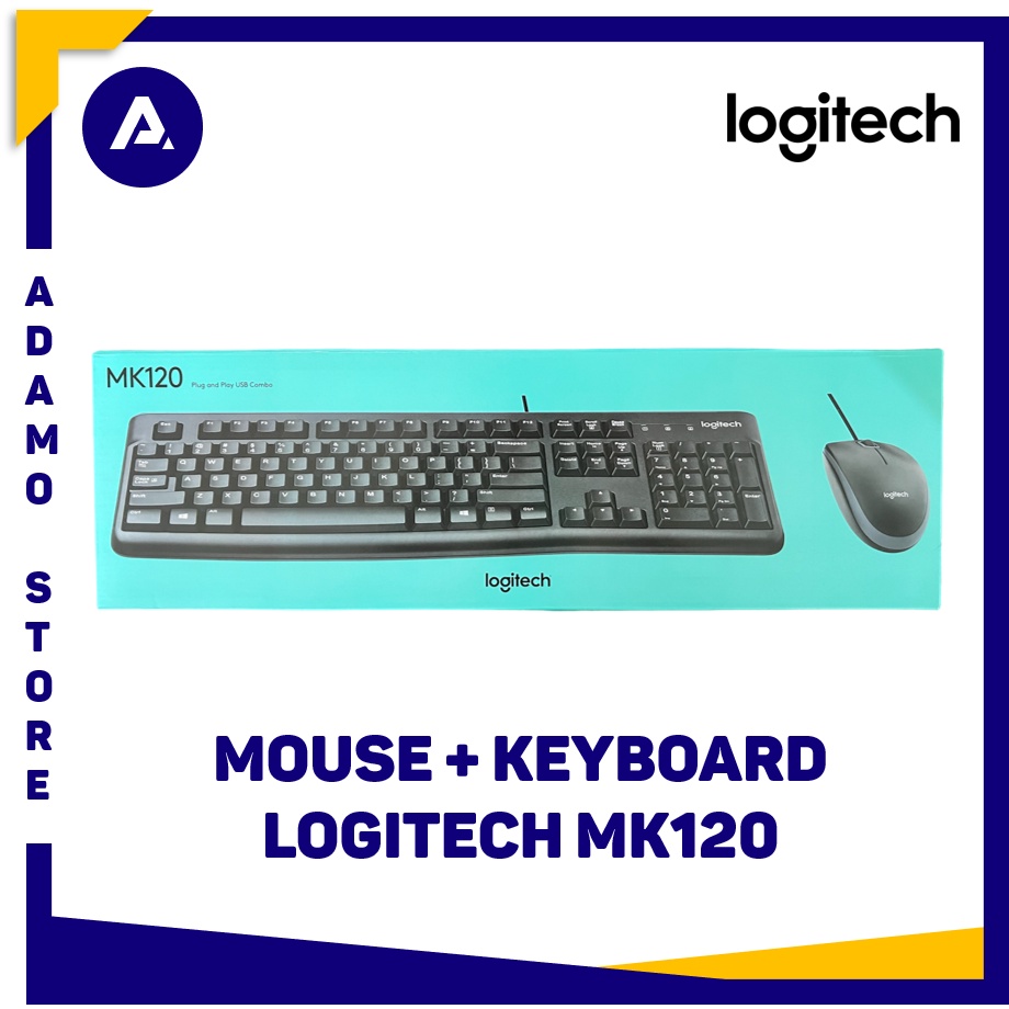Jual Logitech MK120 Combo Keyboard dan Mouse Kabel USB Original | Shopee Indonesia