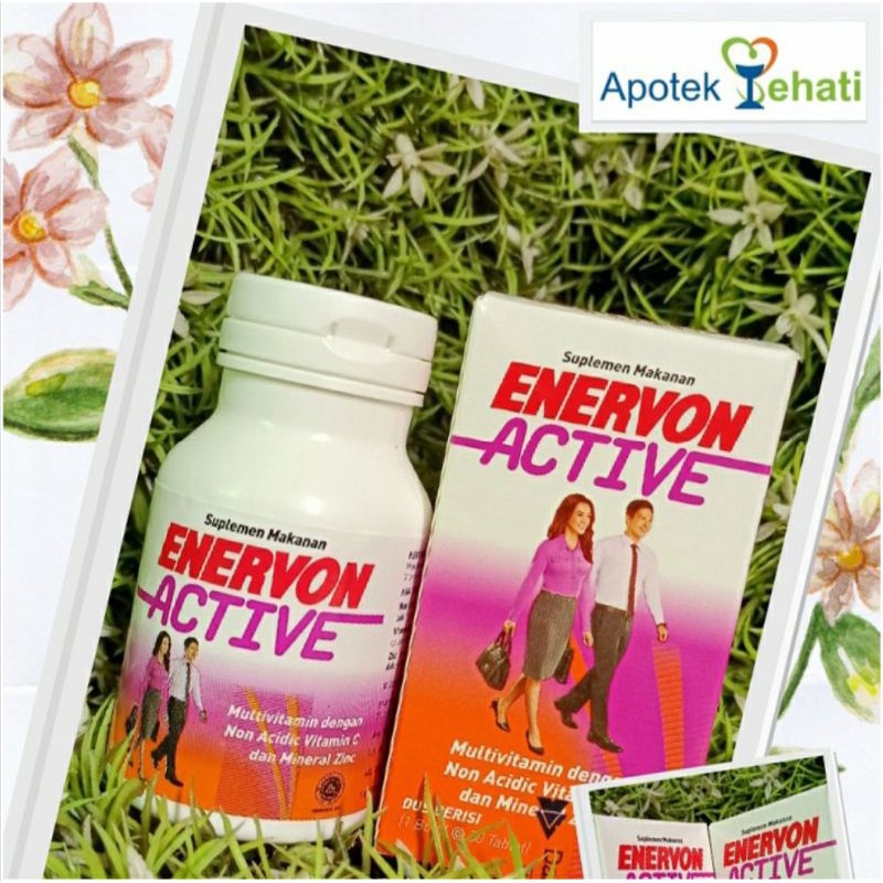 Jual Enervon Active isi 30 Tablet Multivitamin Dengan Non Acidic ...