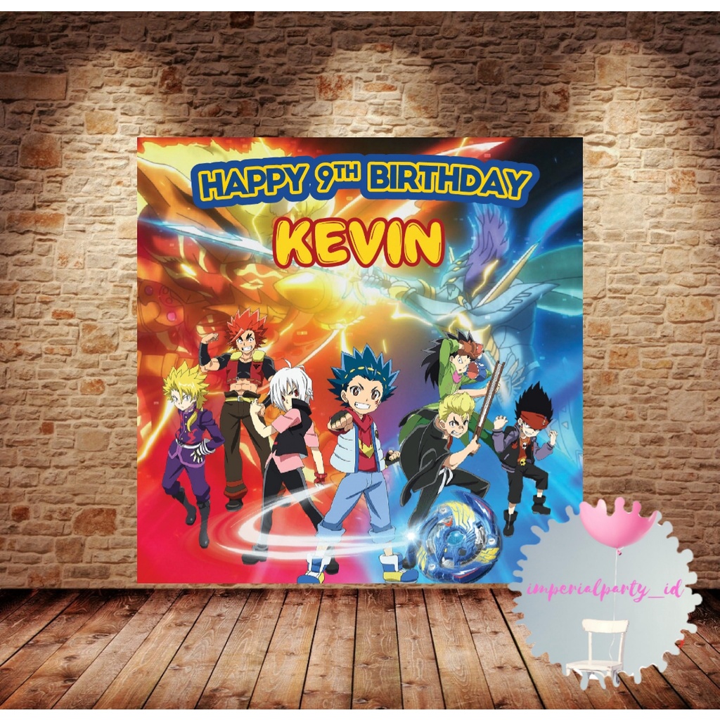 Jual Custom Backdrop Banner Spanduk Happy Birthday Beyblade | Shopee ...