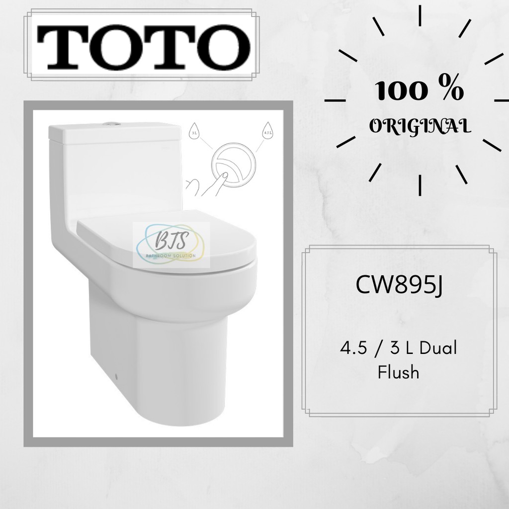 Jual Kloset/closet duduk TOTO CW895J / CW 895J / CW895 J / CW 895 J ...