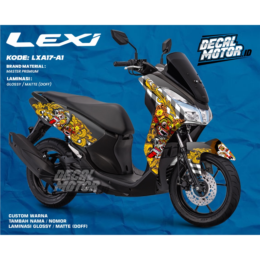 Jual Stiker Decal Motor Lexi Desain Motif Barong Bali - LX17 | Shopee ...
