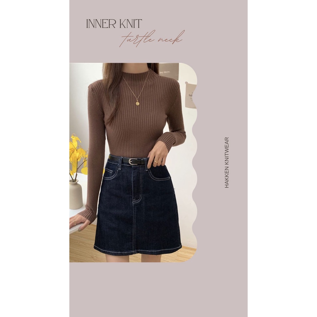Jual DALEMAN RAJUT TURTLE NECK KOREAN STYLE / INNER TURTLENECK KNIT ...