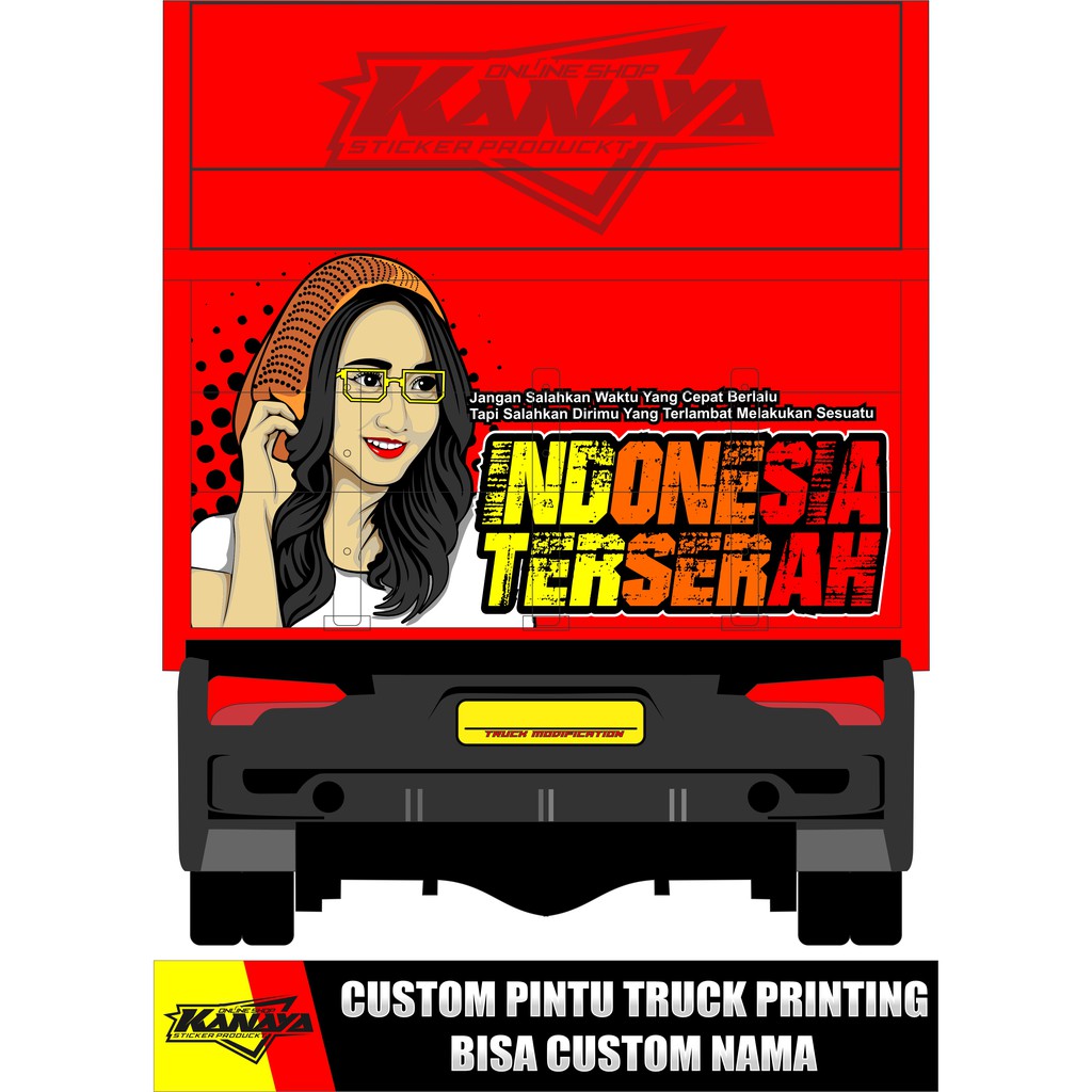 Jual Sticker pintu belakang truk tema indonesia terserah dengan cewe ...