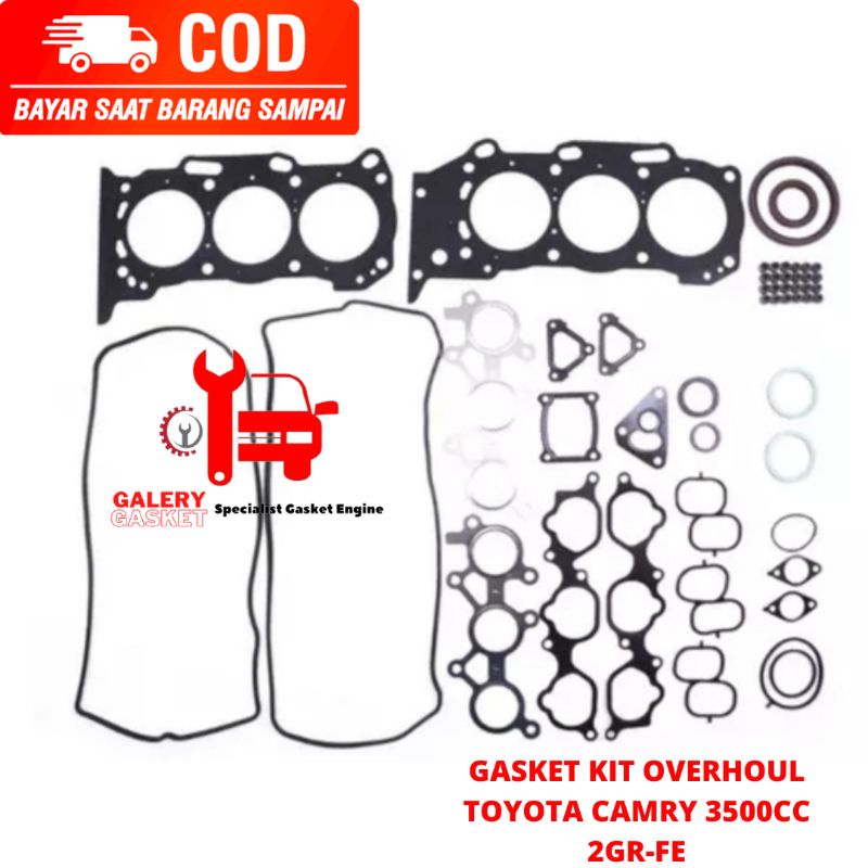Jual PAKING PACKING GASKET FUL SET OVERHOUL TOYOTA CAMRY HARIER ALPHARD LEXUS 3500CC V6 2GR-FE ...