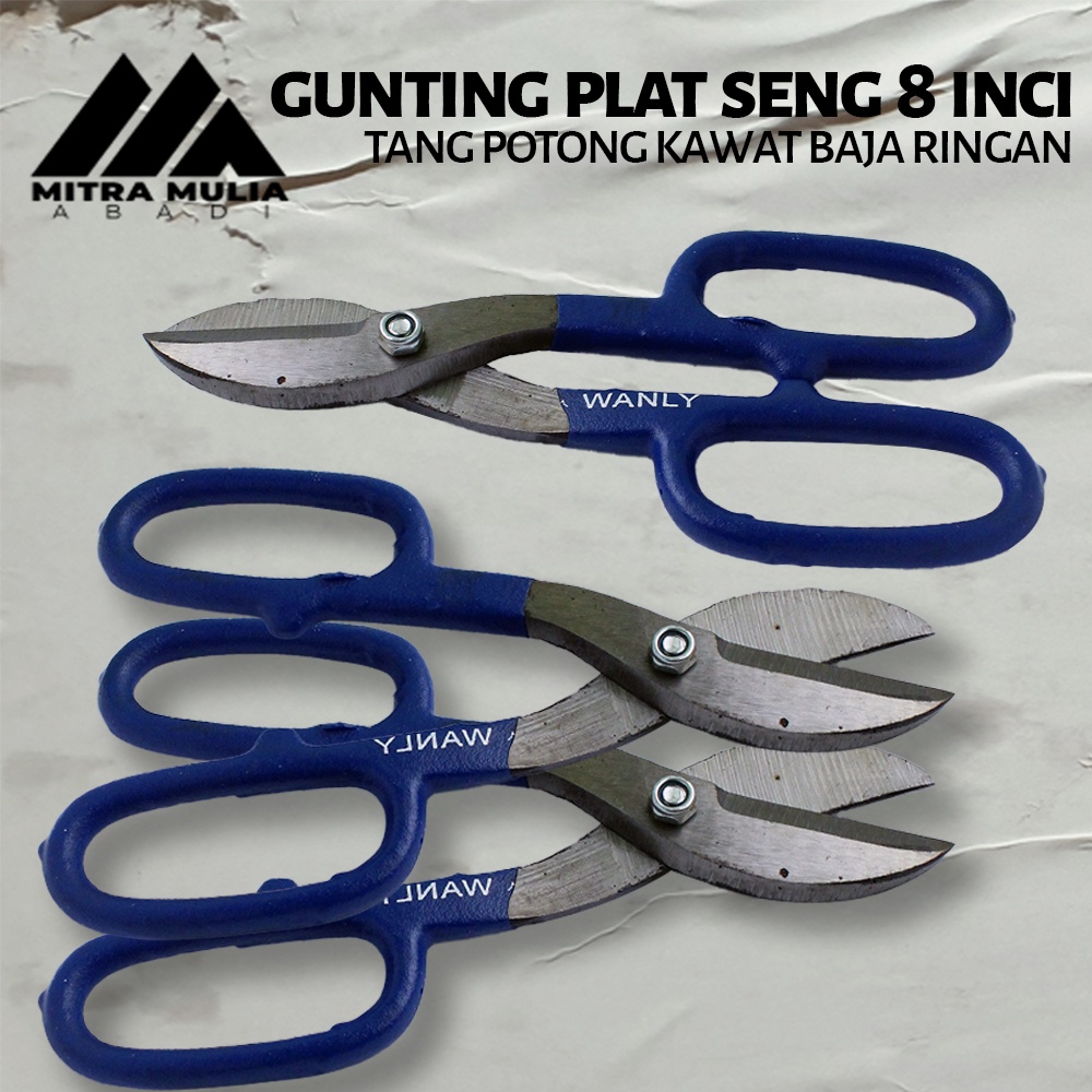 Jual Tang Potong Kawat Baja Ringan-Gunting Plat Seng 8 Inci l Tinman ...