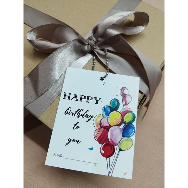 Jual kartu tag hampers jumbo happy birthday 12 pcs mix 3 motif | Shopee ...