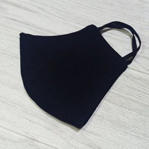 Jual masker kain hitam polos 3ply/3lapis | Shopee Indonesia