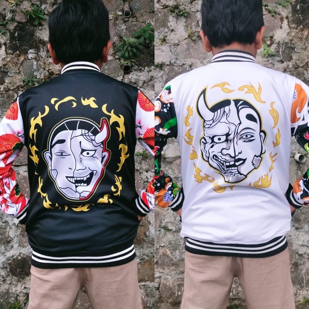 Jual Jaket Sweater Anak 6-12 Tahun Motif Sukajan Angry Smiley Tokyo ...