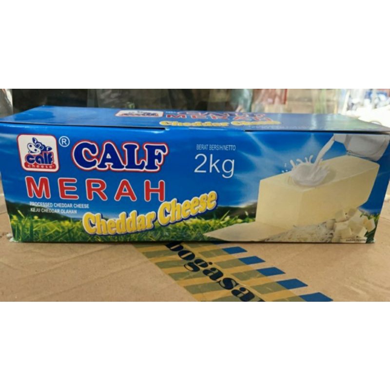 Jual CALF MERAH CHEDDAR CHEESE 2KG | Shopee Indonesia