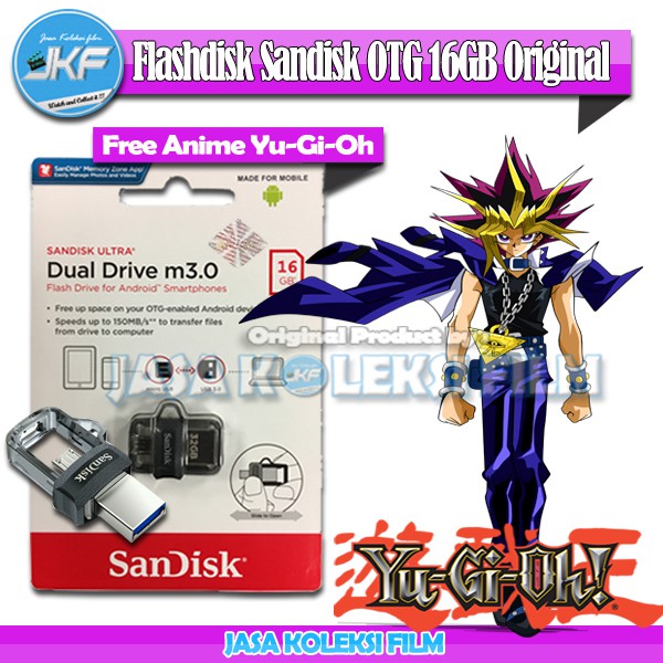 Jual Flashdisk Sandisk OTG 16GB Original Bonus Koleksi Anime Yu gi oh ...