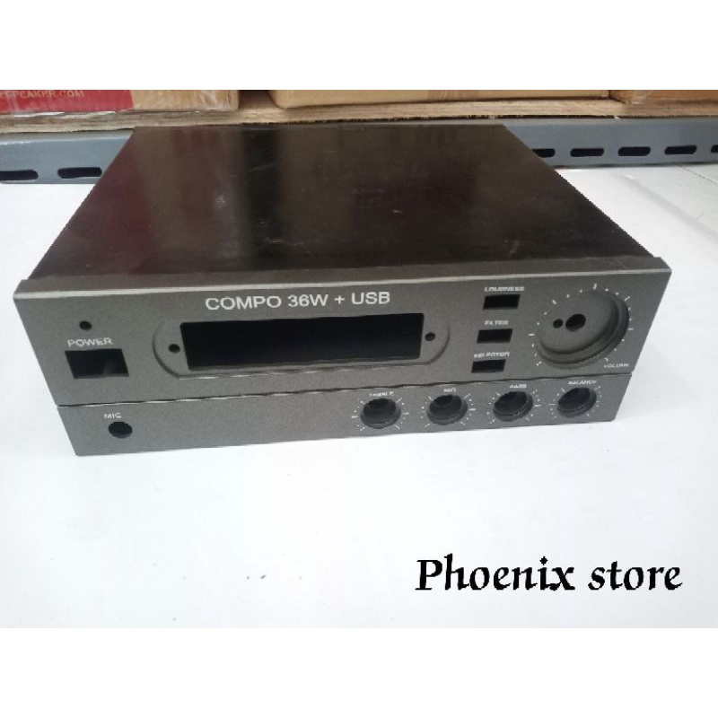 Jual BOX AMPLI COMPO 36 Watt + USB Kosongan + Knop | Shopee Indonesia