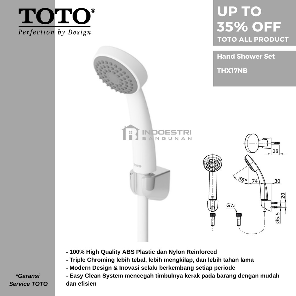 Jual Hand Shower TOTO THX17NB / Shower Set TOTO THX 17 NB | Shopee ...