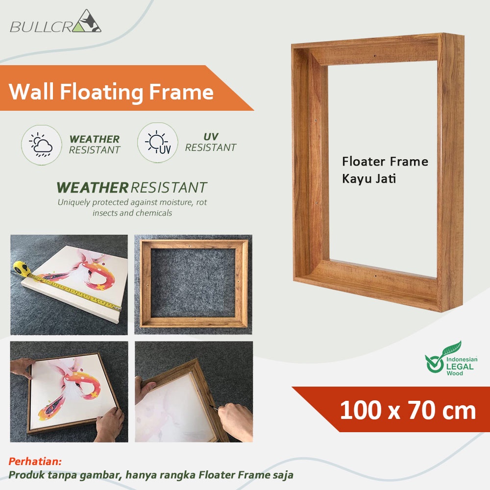 Jual Floater frame custom bingkai foto spanram canvas lukis kayu jati ...