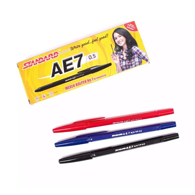Jual pulpen standar//pulpen 1 pack tersedia 3 warna | Shopee Indonesia