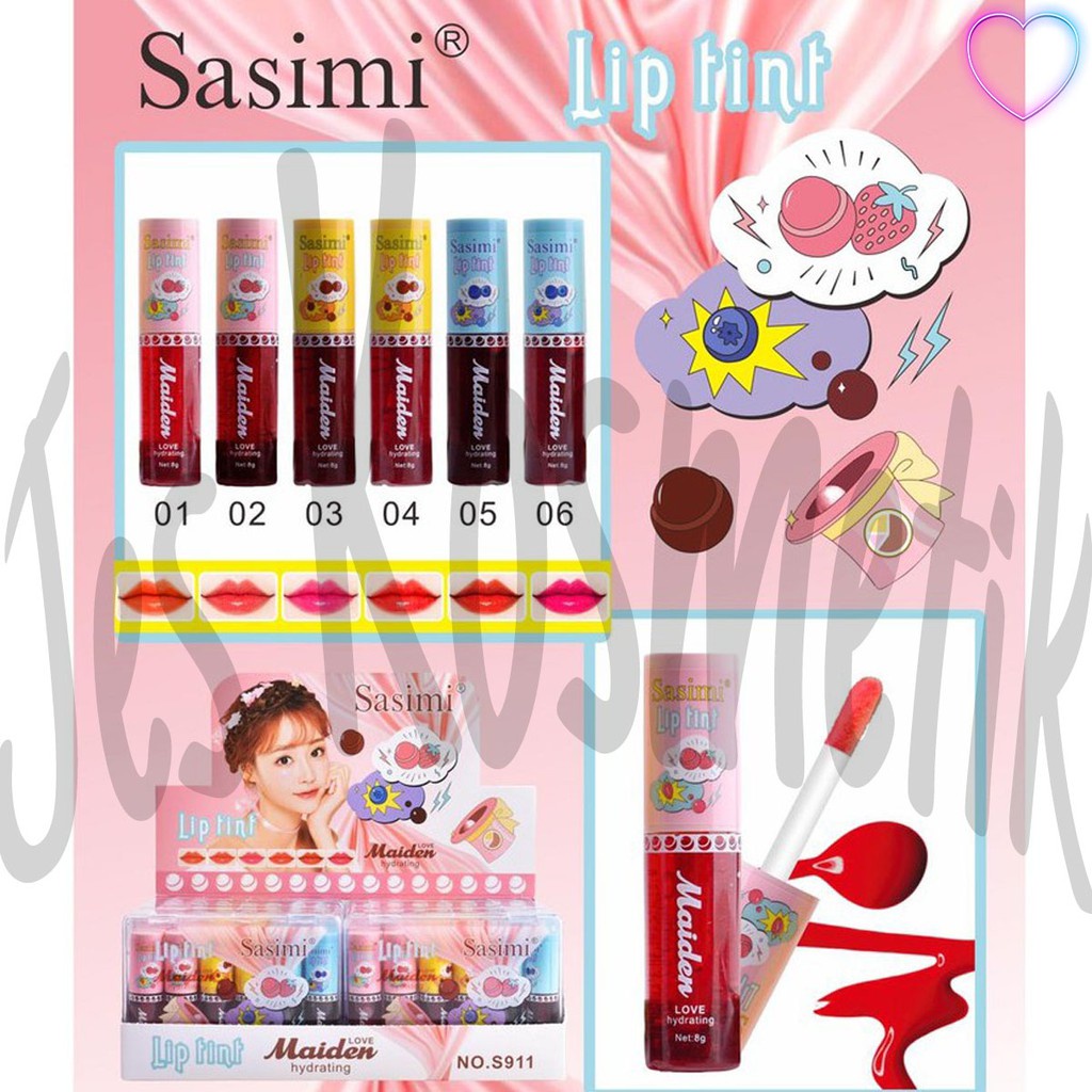 Jual LIP TINT SASIMI MINI LONG LASTING MOISTURE FULL COLOR 8gr | Shopee ...