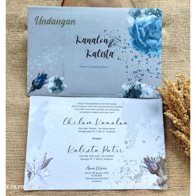 Jual Undangan Pernikahan Amplop Abu | Shopee Indonesia