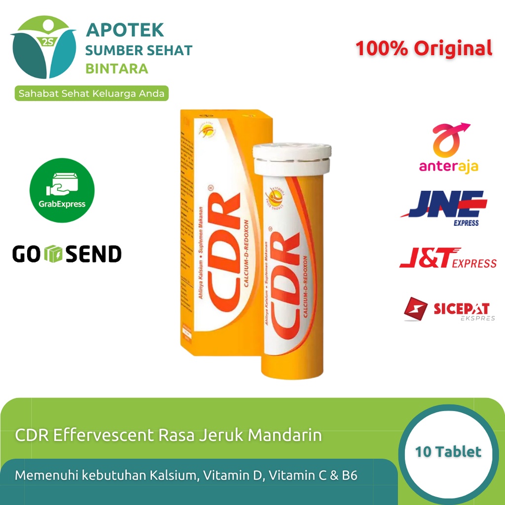 Jual CDR Tablet Effervescent Rasa Jeruk | Shopee Indonesia