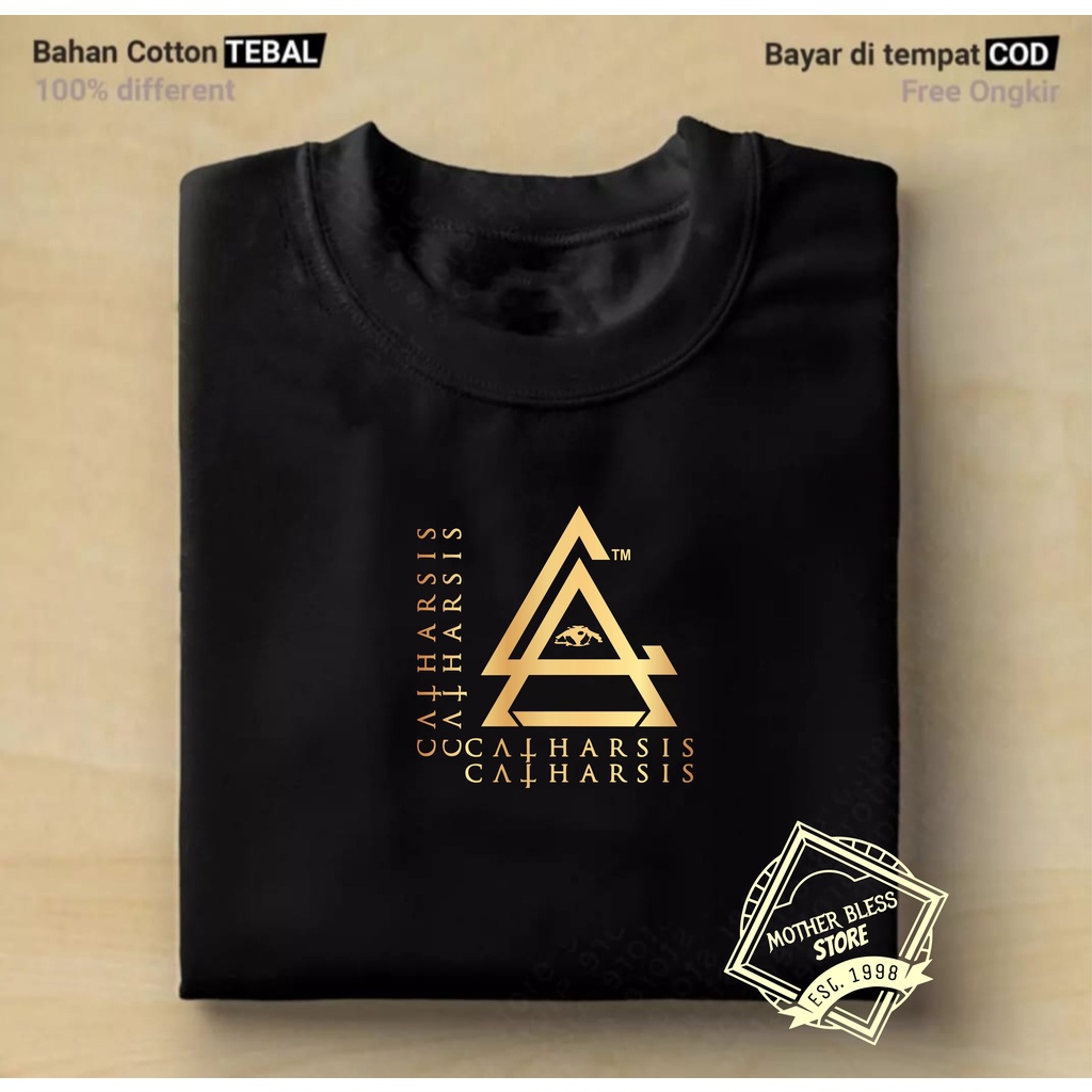 Jual Kaos Keren Terbaru CATHARSIS 2Layers Logo Gold - Premium High ...