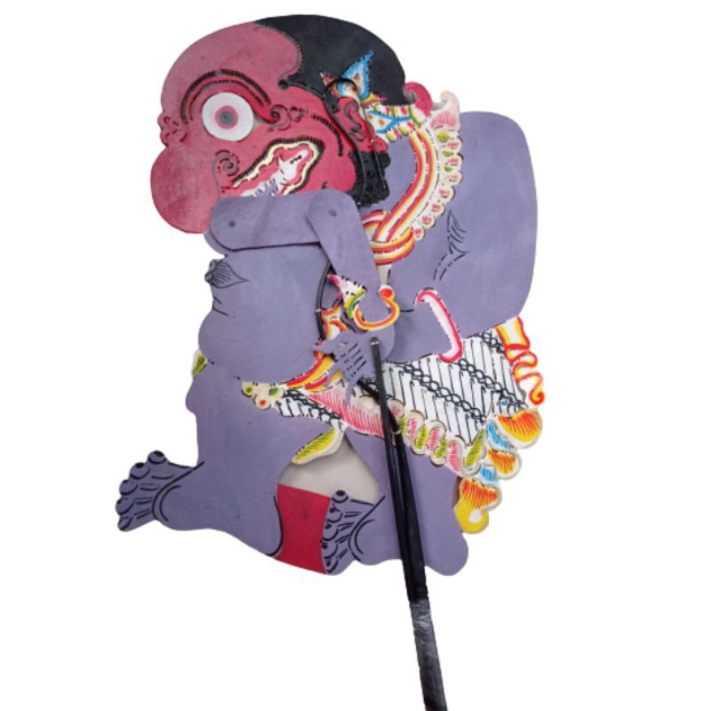 Jual KERAJINAN WAYANG KULIT BUTO TERONG UNGU UKURAN PEDALANGAN BESAR ...