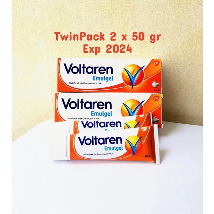Jual VOLTAREN EMULGEL GEL TwinPack 2 x 50 gram / 100 gr Salep Nyeri Otot --Ready-- | Shopee ...